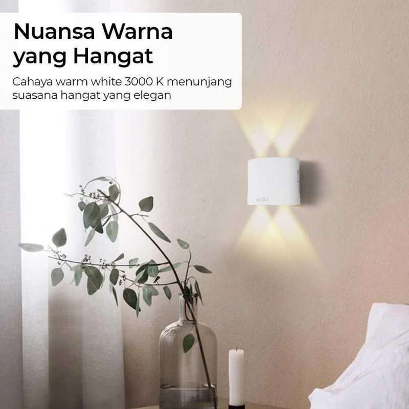 Jual Lampu Dinding Led Indoor Plastic Body 4w 4 Led Warm White 4t Lampu ...