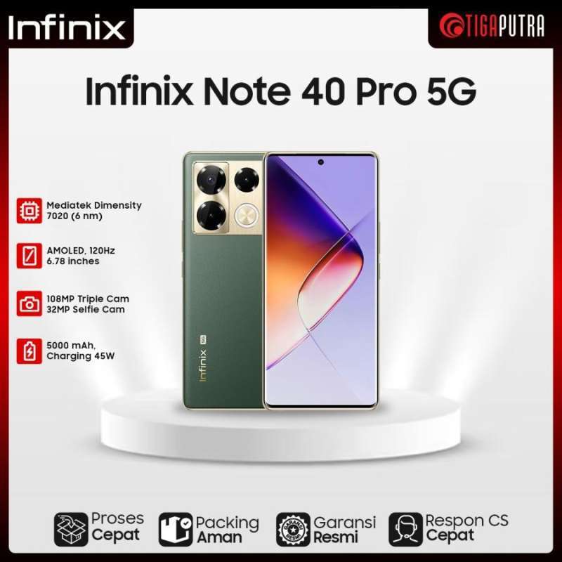 Jual Infinix Note 40 Pro (ram 8gb, Rom 256gb, Dimensity 7020 5g, 3d Curved Amoled, 108mp Ois) Di ...