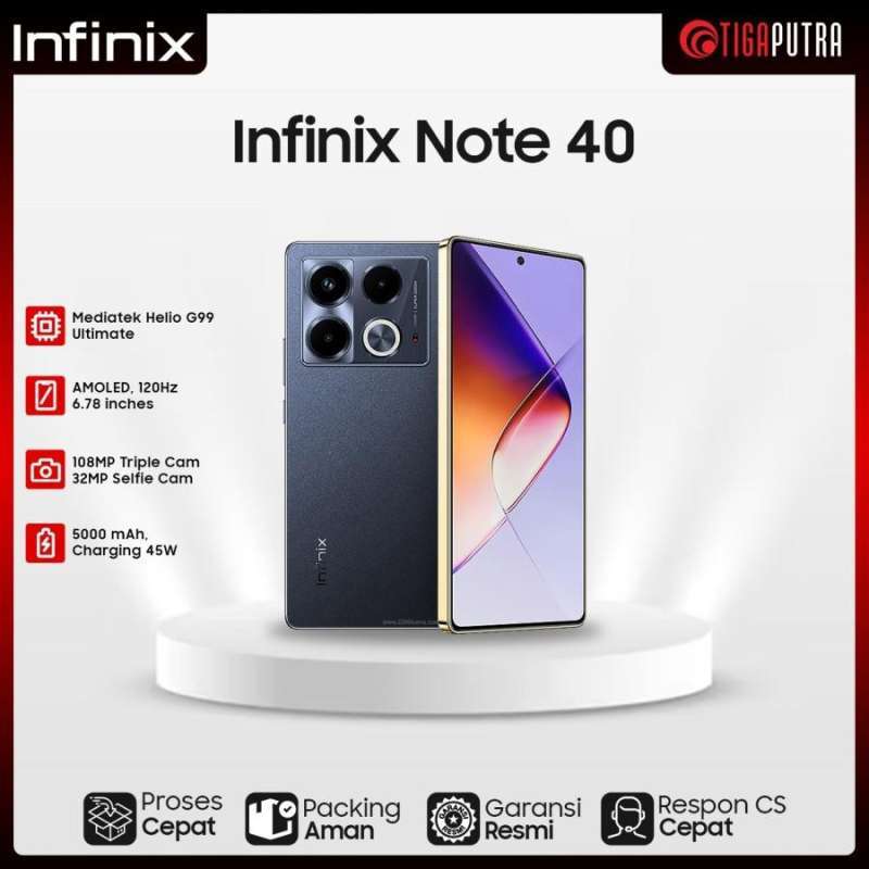 Jual Infinix Note 40 (ram 8gb, Rom 256gb, Amoled, 108mp Camera) - Titan Gold Di Seller Tigaputra ...