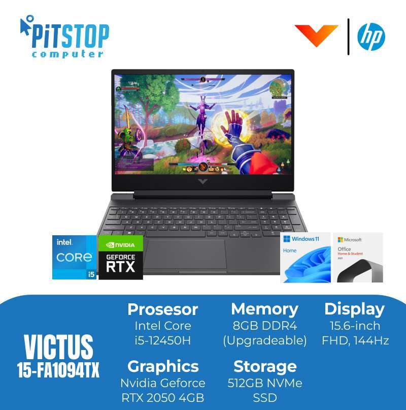 Jual Hp Victus Gaming 15-fa1094tx (core I5-12450h, Geforce Rtx 2050 ...