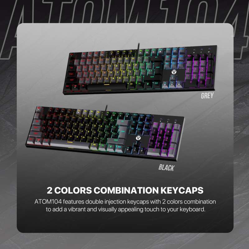 Promo Keyboard Gaming Mechanical Fantech Mk886 V2 Atom104 Sumi Edition ...
