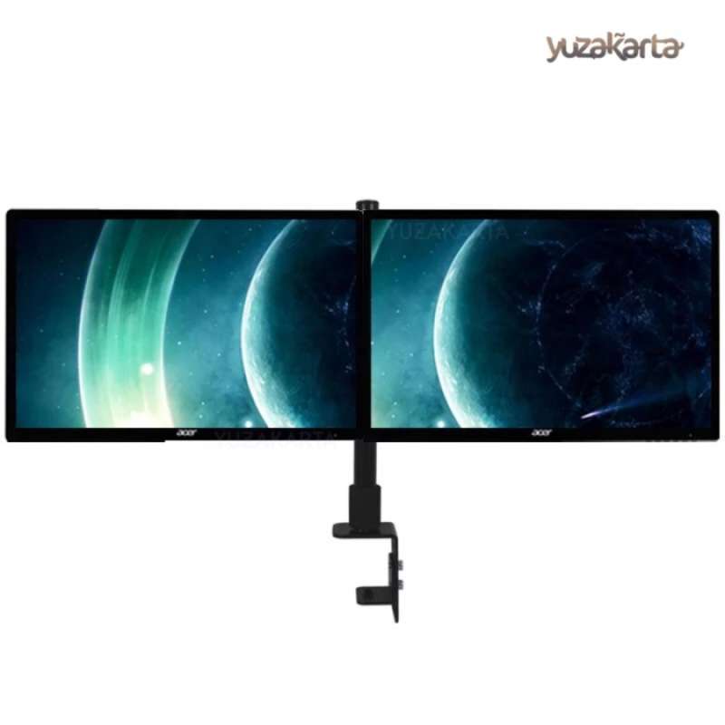 Jual Dual Bracket Mount Layar Monitor Komputer 100x100 Pitch 15-27 Inch ...