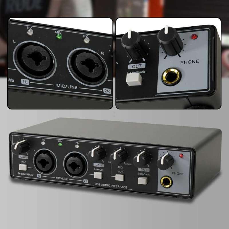 Jual Szkoston External Sound Card Usb Audio Interface Preamp 2 In 2 Out ...
