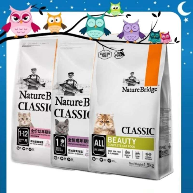 Promo Nature Bridge Classic Kitten Adult Beauty Als Cat Dryfood 1.5kg ...