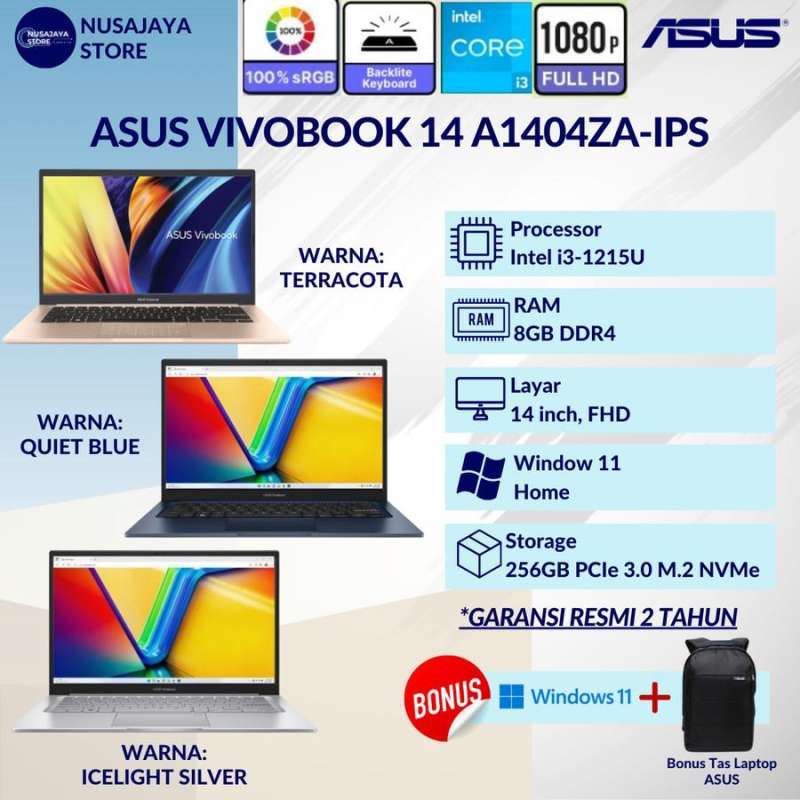 Jual Asus Vivobook 14 A1404za I3-1215u 8gb 256gb Intel Uhd 14 Fhd Ohs ...
