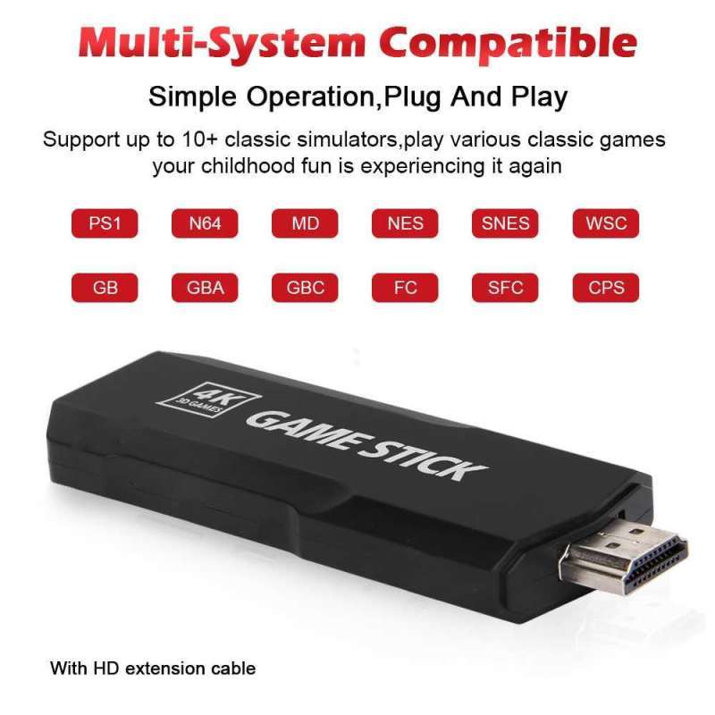 Promo Pogopirate Game Stick 4k Mini Console Wireless Controller 2.4g ...