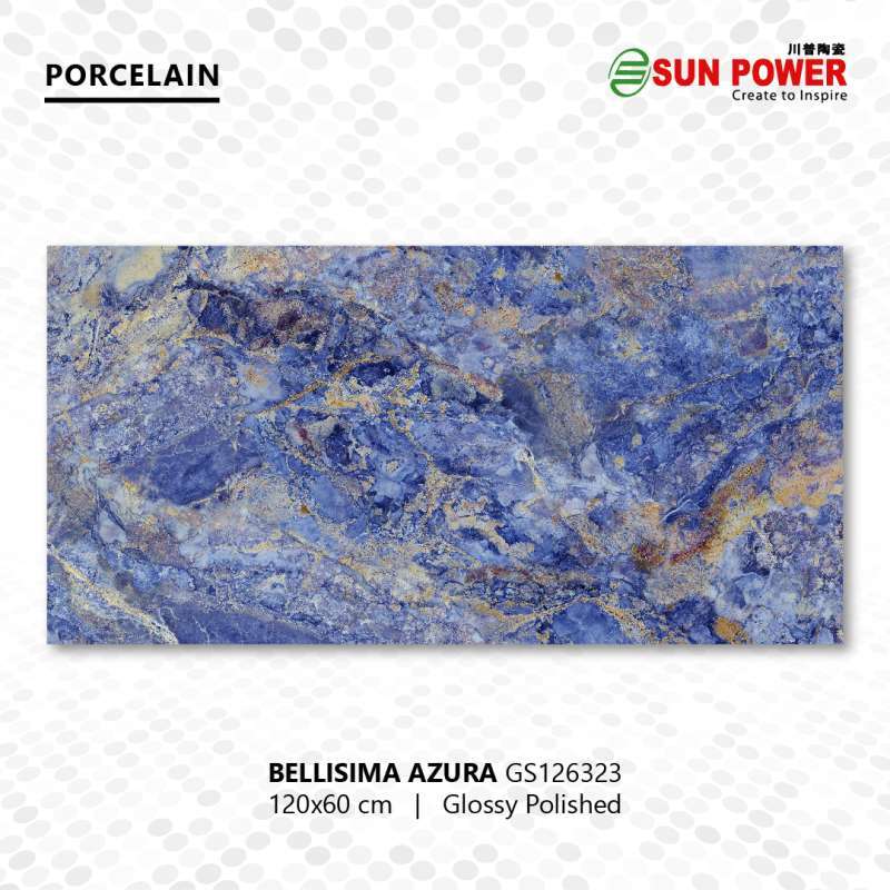Jual Granit Lantai Glossy Polished - Bellisima Azura 120x60 | Sun Power ...