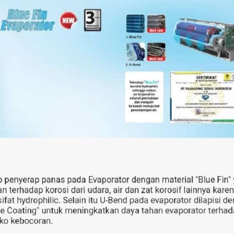 Jual Ac Panasonic 1pk Low Watt Type Cs-kn9wkj Si-biru Alowa Di Seller ...