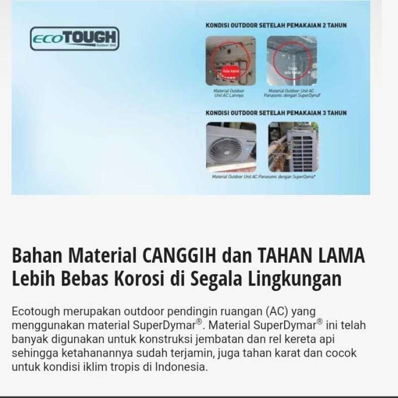 Jual Ac Panasonic 1pk Low Watt Type Cs-kn9wkj Si-biru Alowa Di Seller ...