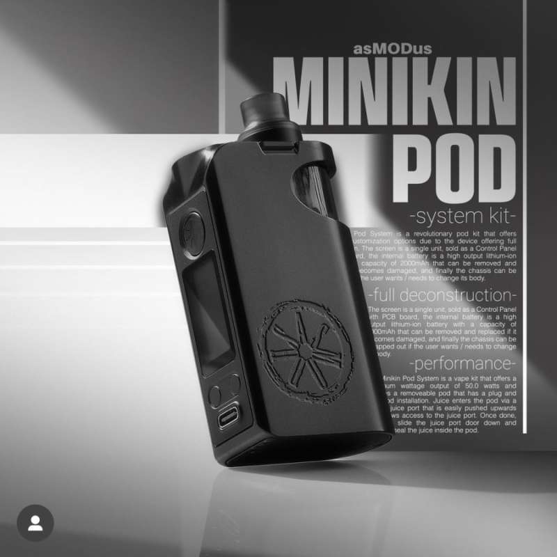 Promo Asmodus Minikin Pod System - Black Diskon 15% Di Seller Avape ...