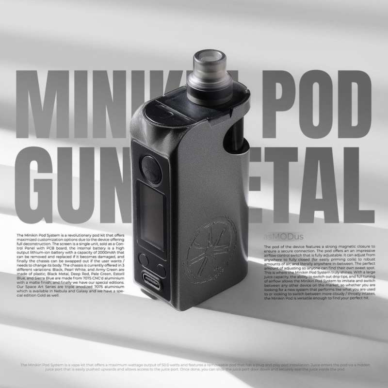 Promo Asmodus Minikin Pod System - Gunmetal Diskon 15% Di Seller Avape ...