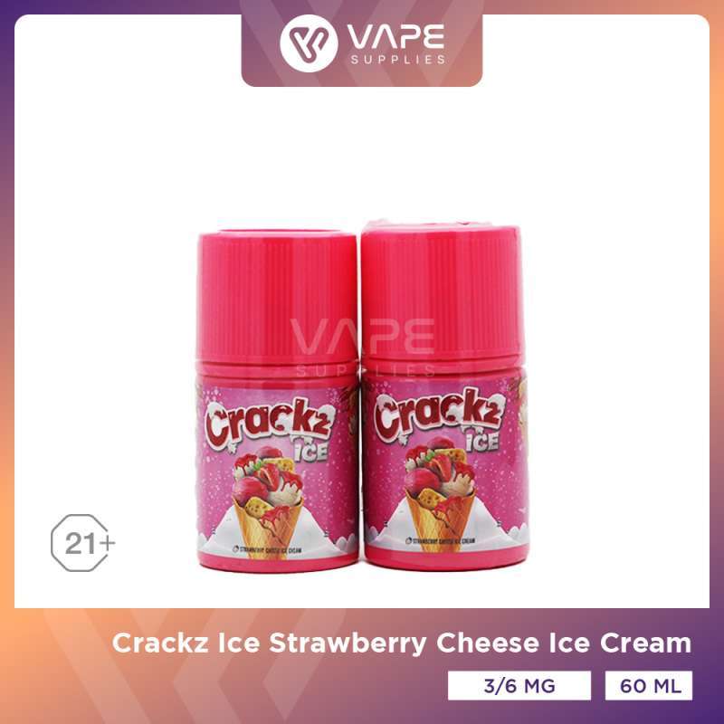 Jual Liquid Crackz Ice Strawberry Cheese Ice Cream 60ml - 3mg Di Seller ...
