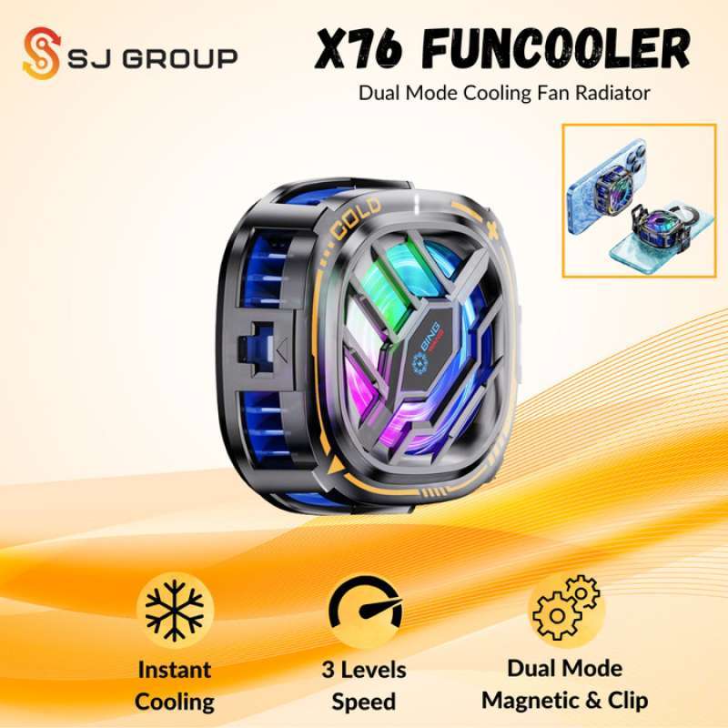 Jual X76 Funcooler Pendingin Hp Radiator Fancooler Mobile Cooling Dual ...