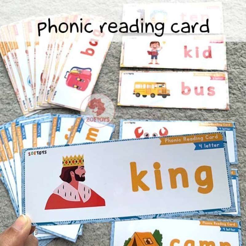 Jual Zoetoys Phonic Reading Card | Kosa Kata Membaca Mainan Anak ...