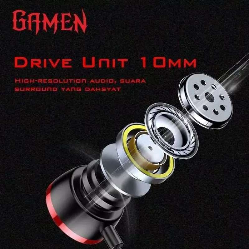Jual Gamen Ge200 Headset Gaming Dual Microphone In-ear Game Earphone Di ...