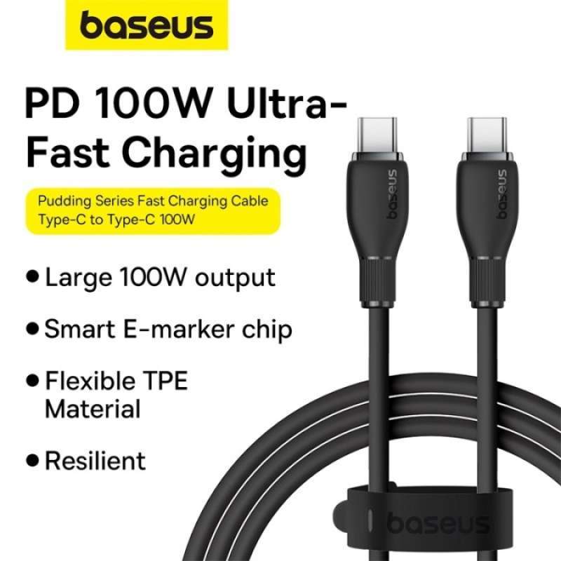 Jual Baseus Kabel Data Type C To Type C Fast Charging 100w 5a Pudding 1 2m Di Seller Yama