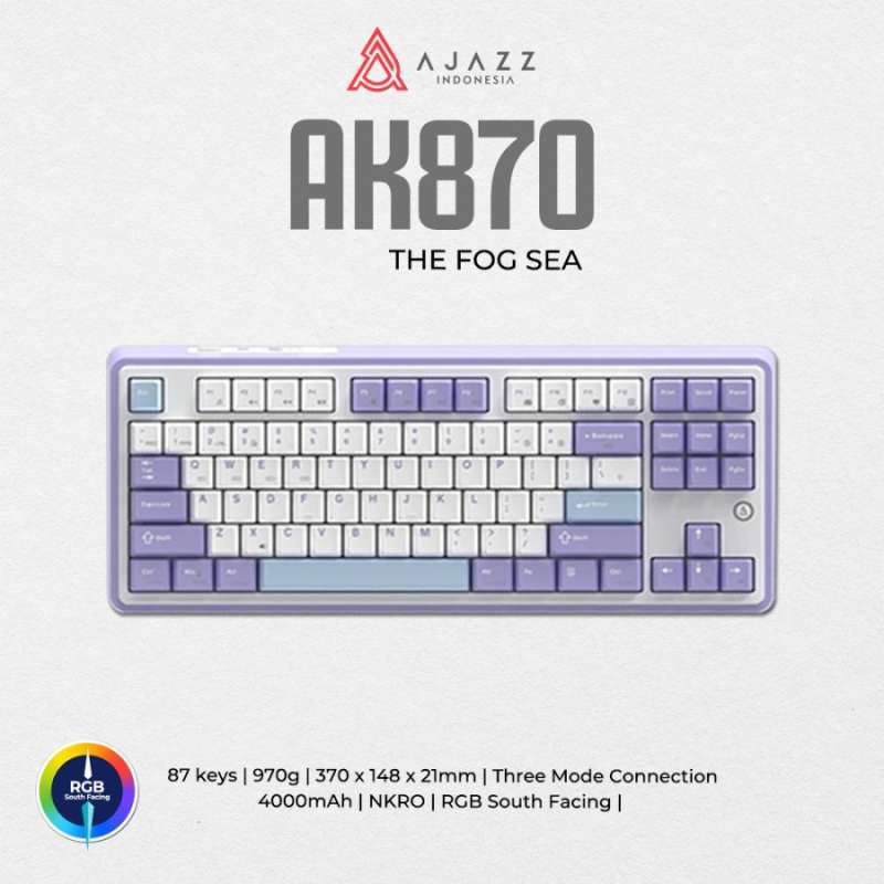 Jual Ajazz Ak870 / Ak-870 Tkl Wireless Gaming Keyboard Mechanical Rgb ...