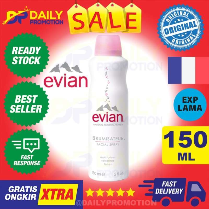 Jual Evian Facial Spray 150ml 150 Ml Brumisateur Natural Mineral Water ...