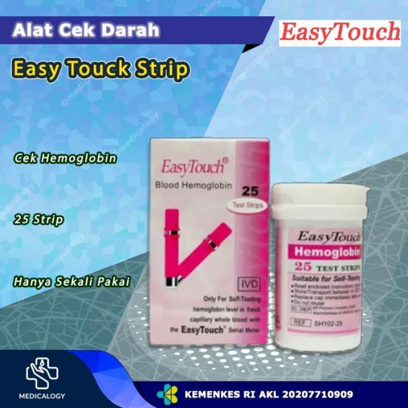 Promo Easy Touch Strip Hb Alat Cek Gula Darah 25t Diskon 33% Di Seller ...