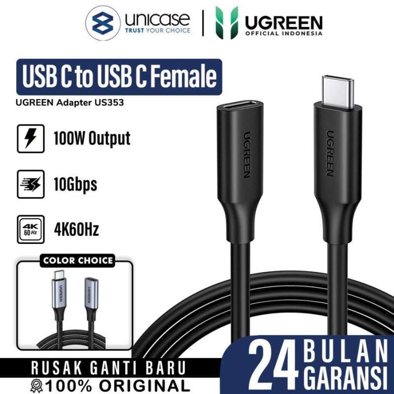 Jual Cable Extension Usb C 3.2 Ugreen Male To Female Kabel Thunderbolt 3 Di Seller Unicase ...