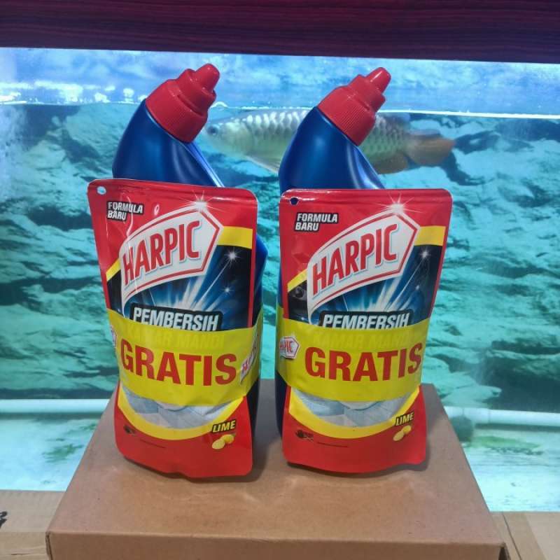 Jual Harpic Pembersih Toilet 750ml Biru Free Harfic Reffill 125 Ml Di ...