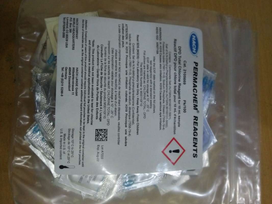 Promo Dpd Total Chlorine Hach 2105669 Diskon 33% Di Seller Lucky_vania ...