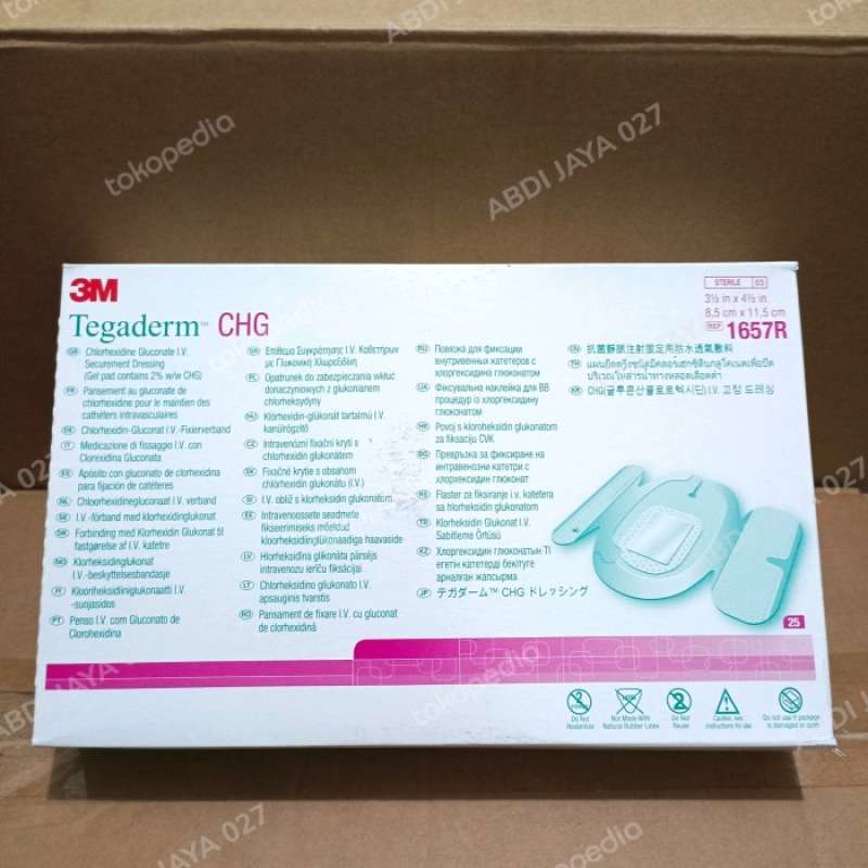 Jual Tegaderm Chg 1657r 3m Size 8,5cm 11,5cm / 1 Lembar Tegaderm 3m Di ...
