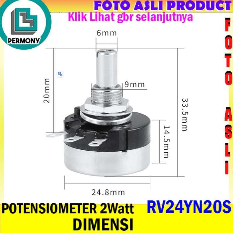 Promo Potensio Rv24yn20s Potensiometer Rv24yn 20s 2watt 2 Watt - 2k ...