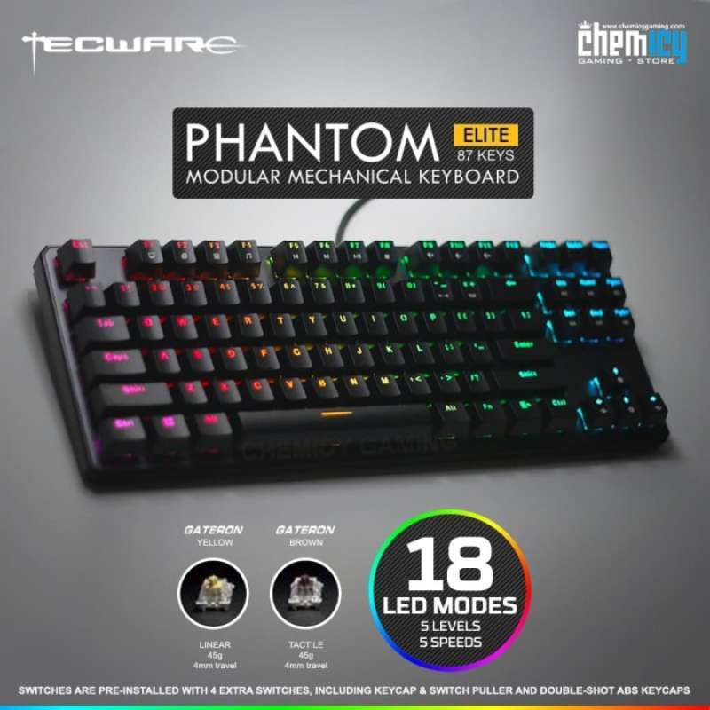 Jual Tecware Phantom Elite P87 Tkl Rgb Gatheron Switch Mechanical ...