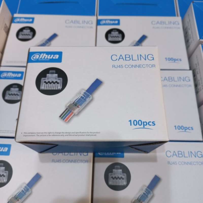 Jual Connector Lan Jack Rj45 Cat6 Cat5 Network Cable Ethernet Dahua Ori ...