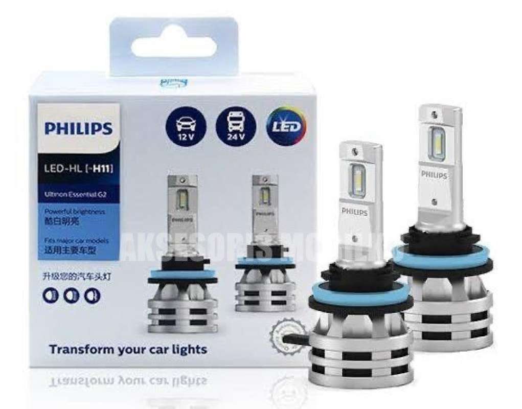 Promo Bohlam Led Mobil Philips Ultinon Essential G2 H4 H11 Hir2 H1 Hb3 ...