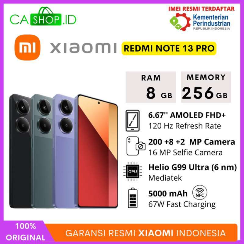 Jual Xiaomi Redmi Note 13 Pro Nfc 16gb 256gb (8+8/256) 200mp Garansi ...
