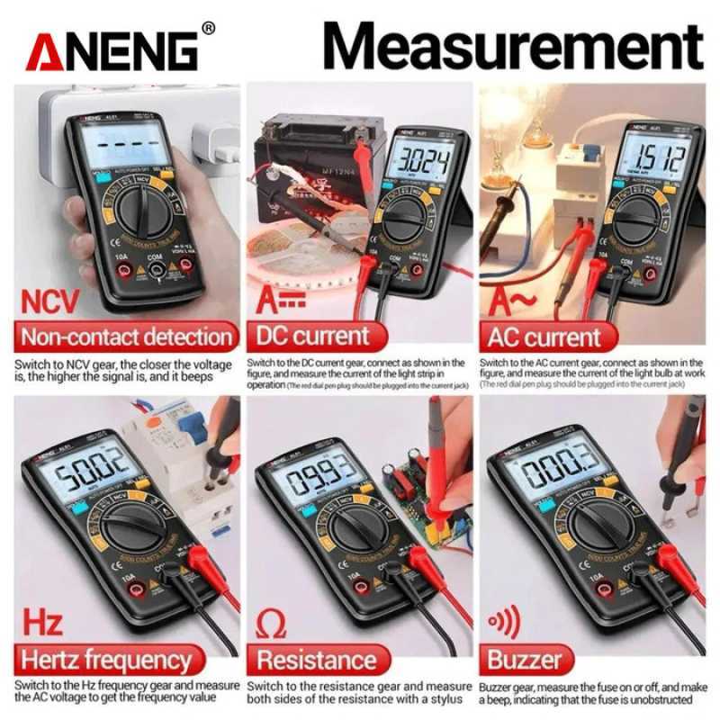 Promo Al01 Inductance Digital Multimeter Ac/dc Voltage Meter Current ...