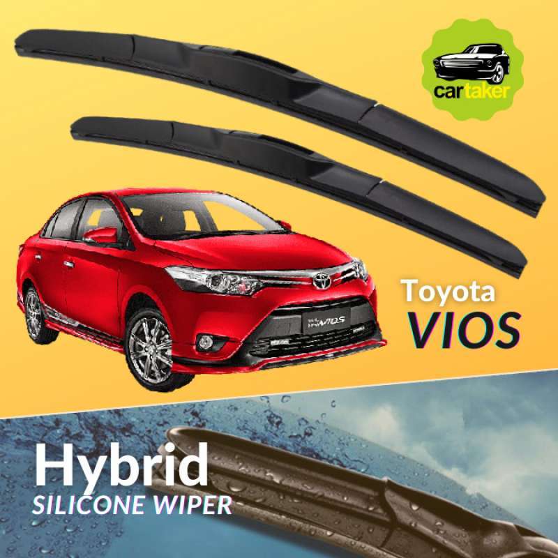 Promo Wiper Frameless Original Toyota Vios Karet Kaca Mobil Silicon Hybrid Diskon 33% Di Seller ...