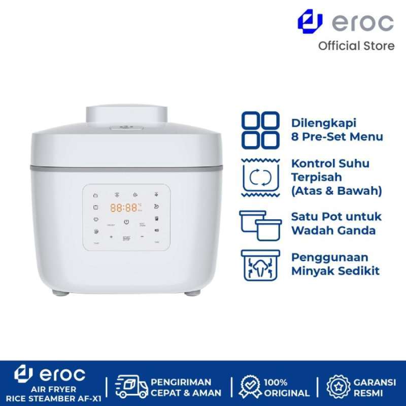 Promo Eroc Air Fryer & Rice Cooker Multicooker And Air Fryer In One Pot ...
