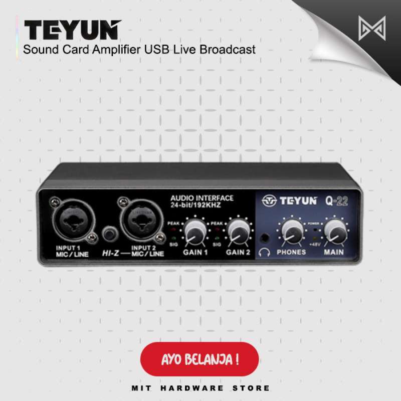 Jual Teyun Hi-fi Audio Interface Q22 Amplifier Sound Card Live Broadcast Di Seller Sweet Shop ...