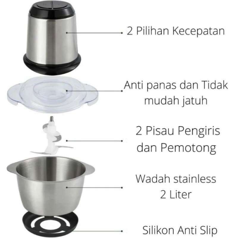 Promo Chopper Penggiling/blender Daging Serbaa, Meat Grinder 2l Diskon ...