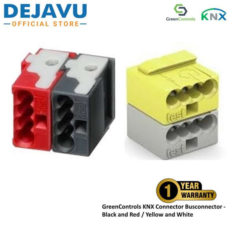 Promo Greencontrols Knx Connector Busconnector - Black And Red/yellow ...