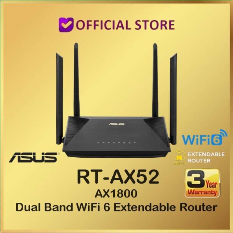 Jual Asus Rt Ax Dual Band Wifi Ax Extendable Router With Aimesh Rt Ax Di Seller