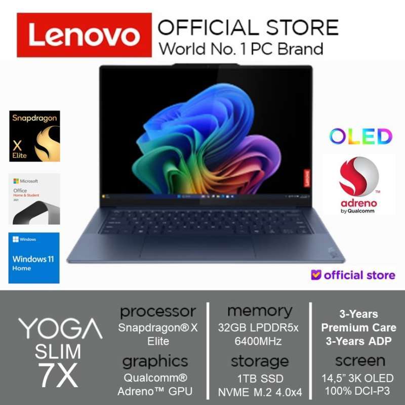 Jual Lenovo Yoga Slim 7x 14 Touch Oled Snapdragon X Elite 32gb 1tb W11 ...