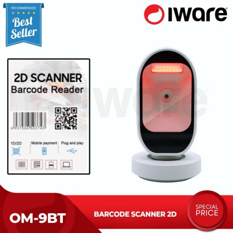 Promo 100% Produk Ori Barcode Scanner Bluetooth 2d Iware 9bt Efaktur ...