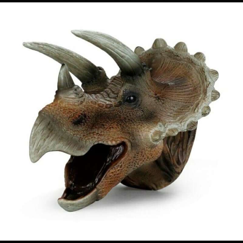 Jual Dinosaurus Kingdom Triceratops Head Kepala Dino Dinosaur Hand ...