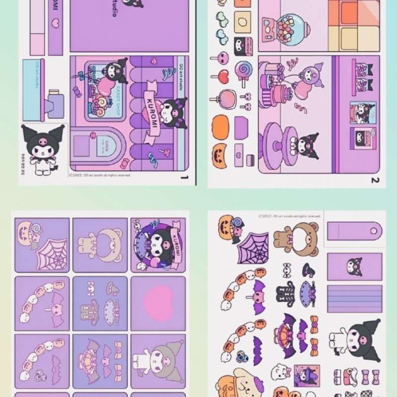 Jual Iâ˜›9l Paper Doll House Sanrio Cinnamoroll Kuromi My Melody Dll ...