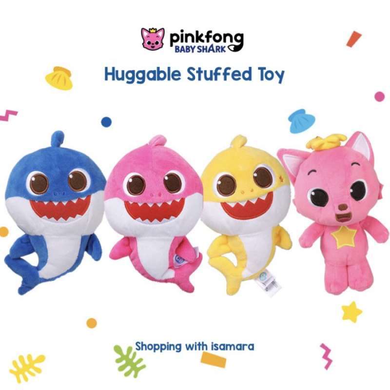 Jual Pinkfong Baby Shark Huggable Stuffed Toy / Boneka - Daddy Shark Di ...