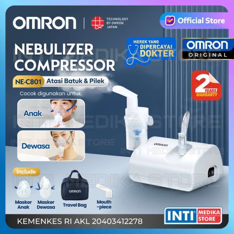 Promo Omron - Nebulizer Compressor Ne C801 | Alat Terapi Uap Pernafasan Diskon 33% Di Seller ...