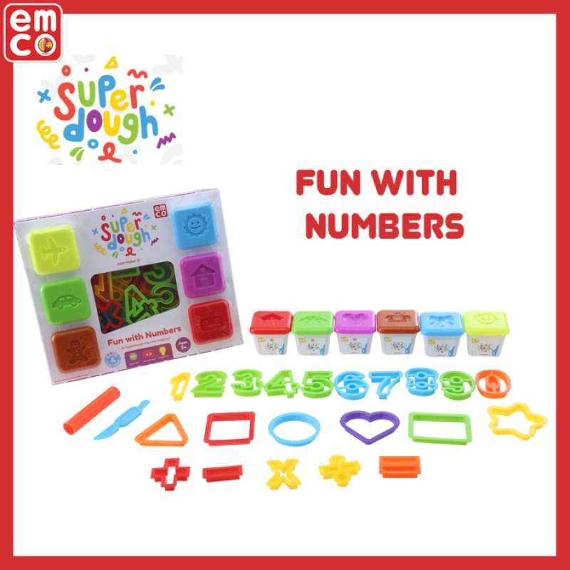 Jual Emco Super Dough Fun With Alphabets Numbers Cetakan Playdoh ...