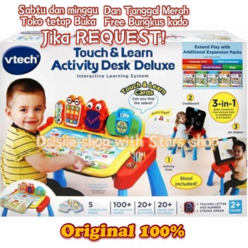 Jual Vtech Touch & Learn Activity Desk Deluxe Original - Meja Belajar ...