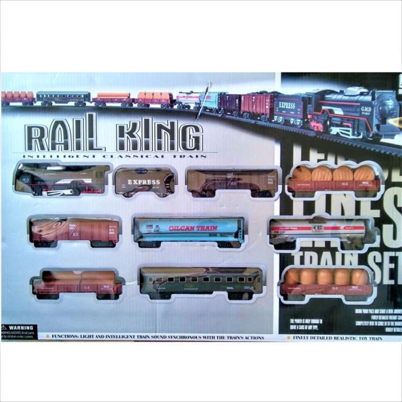 Jual Mainan Anak Kereta Api Rail King Besar Jumbo 10 Pcs Train Track