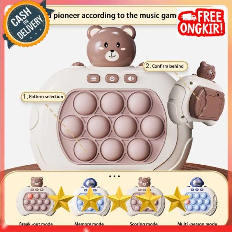 Jual Mainan Pop It Elektrik Electronic Bear Game Console Push Pop 3rd ...