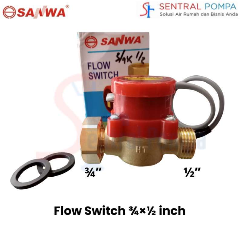 Promo Sanwa Flow Switch 3/4 X 1/2 Inch Otomatis Pompa Booster 3/4 X 1/2 ...